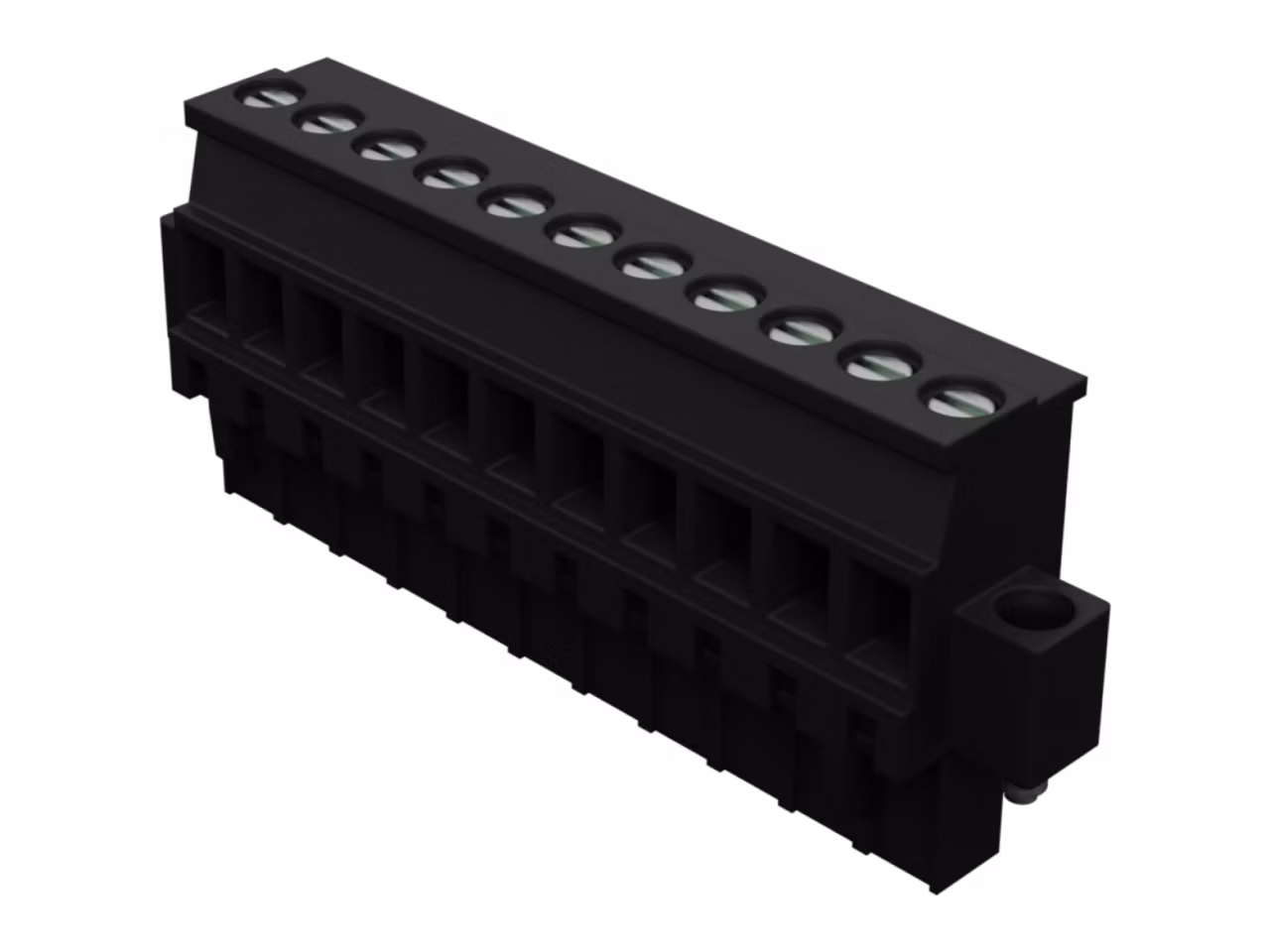 5.00mm Pitch Eurostyle Vertical Plug, with Retention Screws and Reverse Imprinting, Front Wire Entry, Black, 11 Circuits for sale