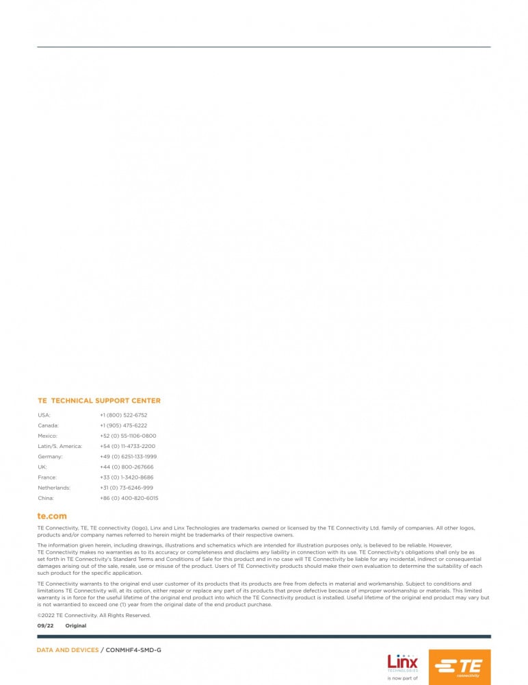 CONMHF4-SMD-G-T technical document page 6