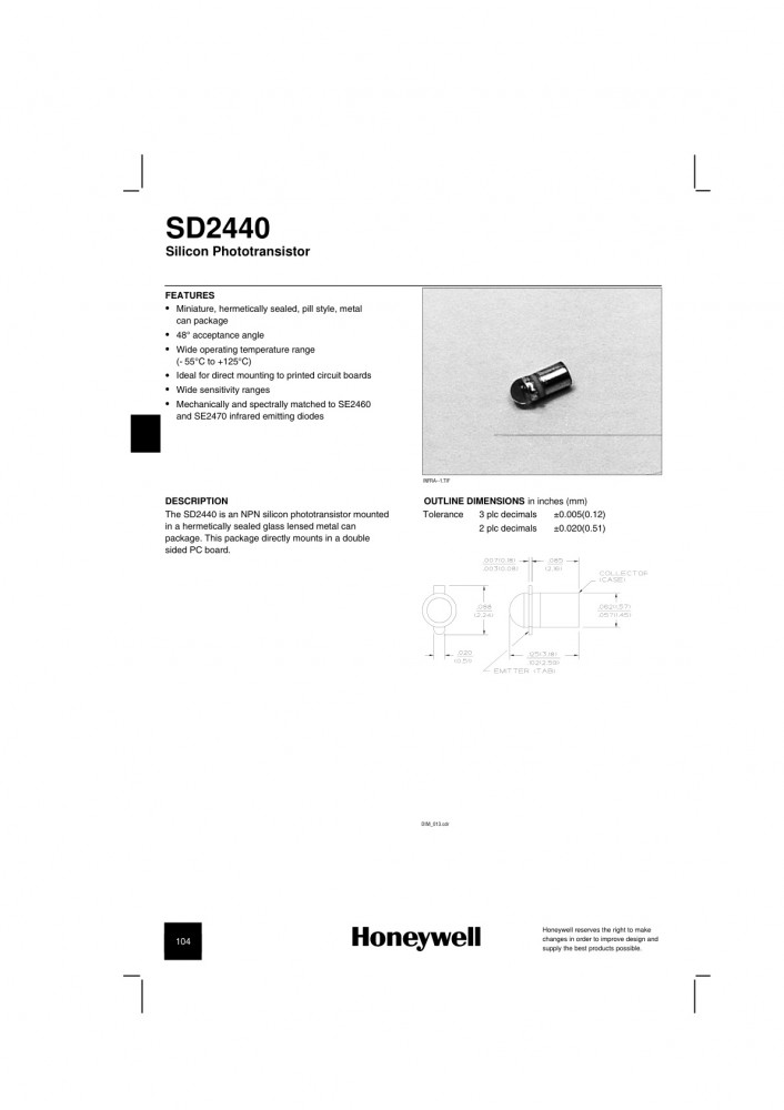 SD2440 datasheet page 1