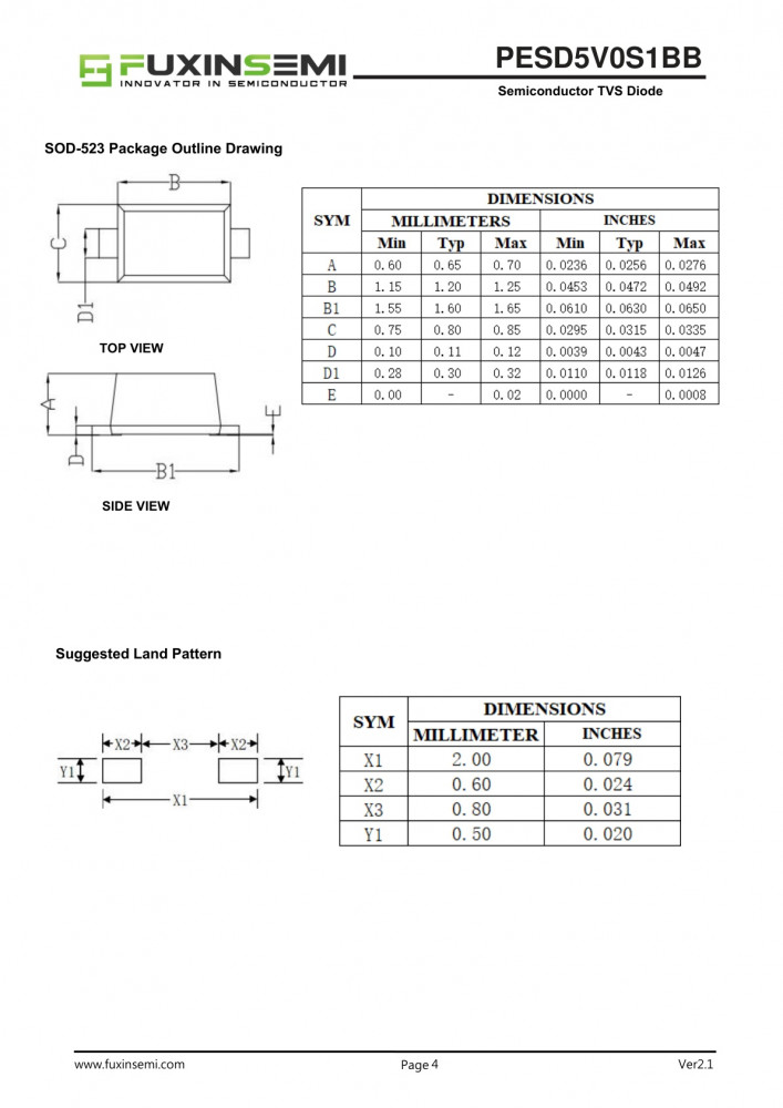 PESD5V0S1BB datasheet page 4