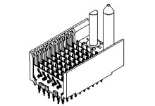 VHDM Single-Ended Board-to-Board Backplane Header, 2.00mm Pitch, Vertical, 6 Rows, Guide Pin Signal Module, Shield End Version, 60 Circuits, 10 Columns, Pin Length 4.75mm for sale