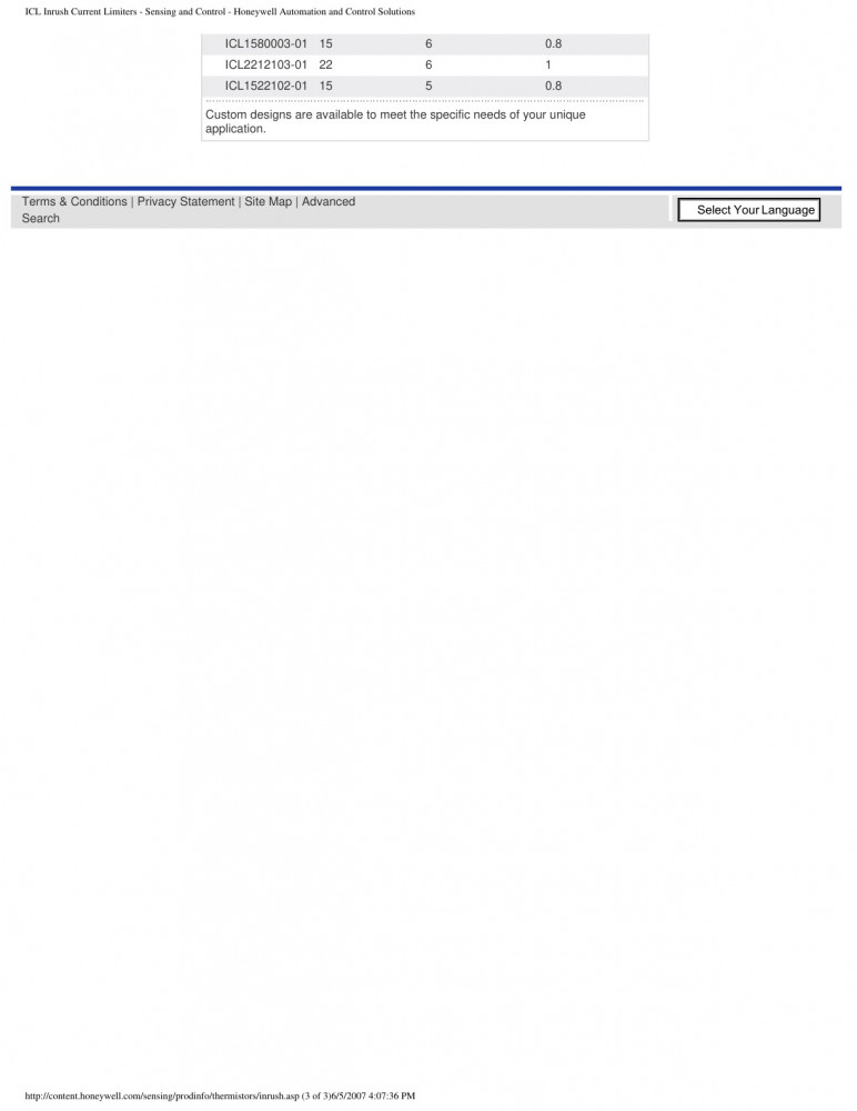 Honeywell ICL document page 3