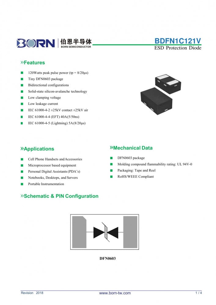 BDFN1C121V datasheet page 1