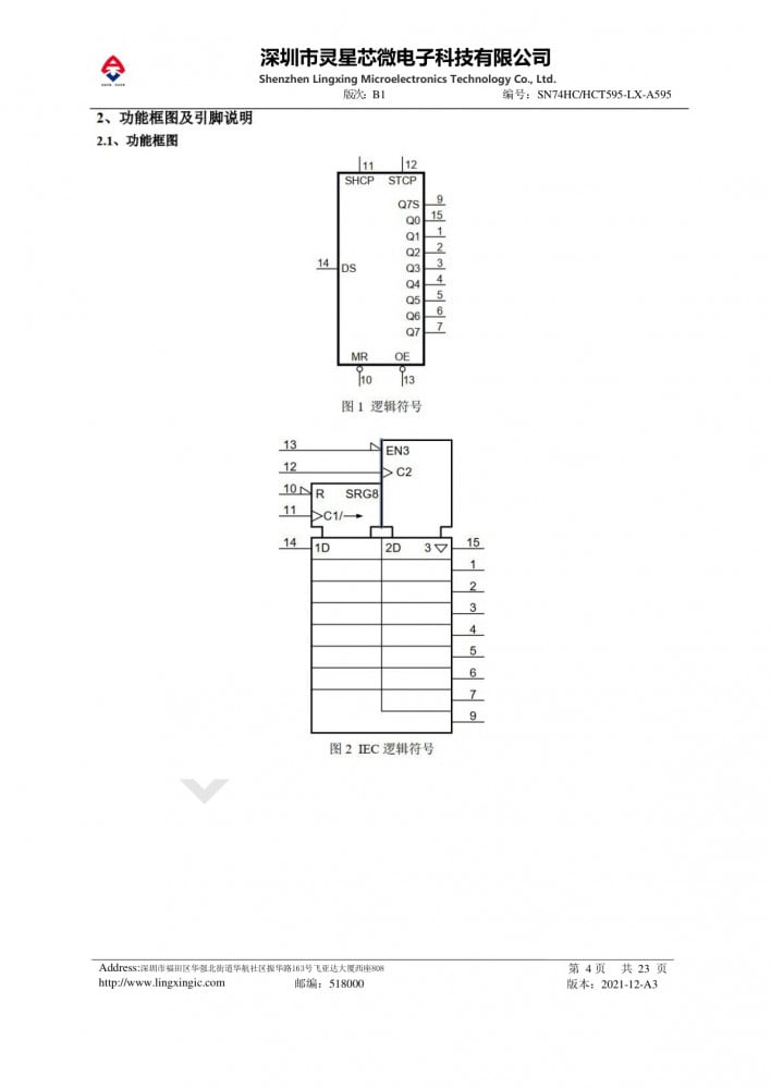 SN74HC595 datasheet page 4