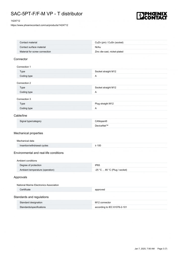 Phoenix Contact 1424712 technical document page 3