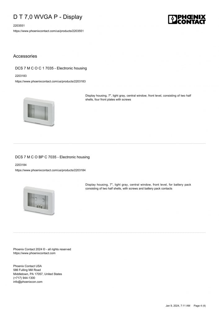 Phoenix Contact 2203551 technical document page 4