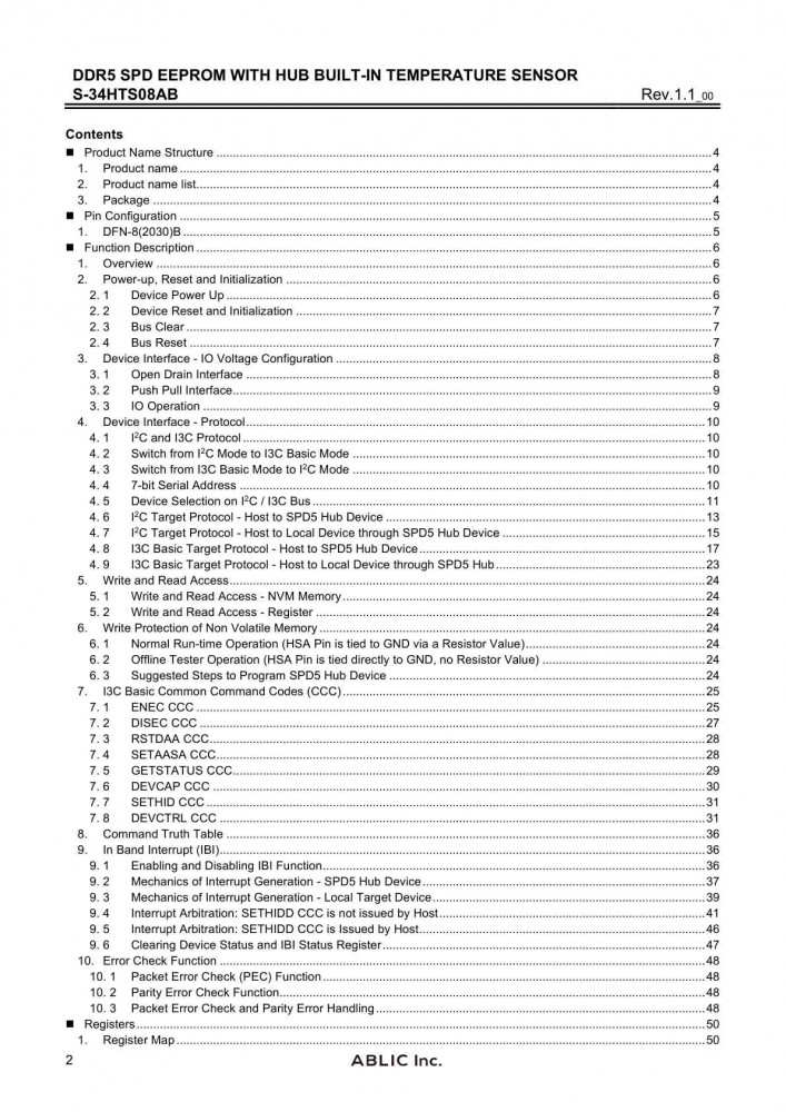 S-34HTS08AB datasheet page 2