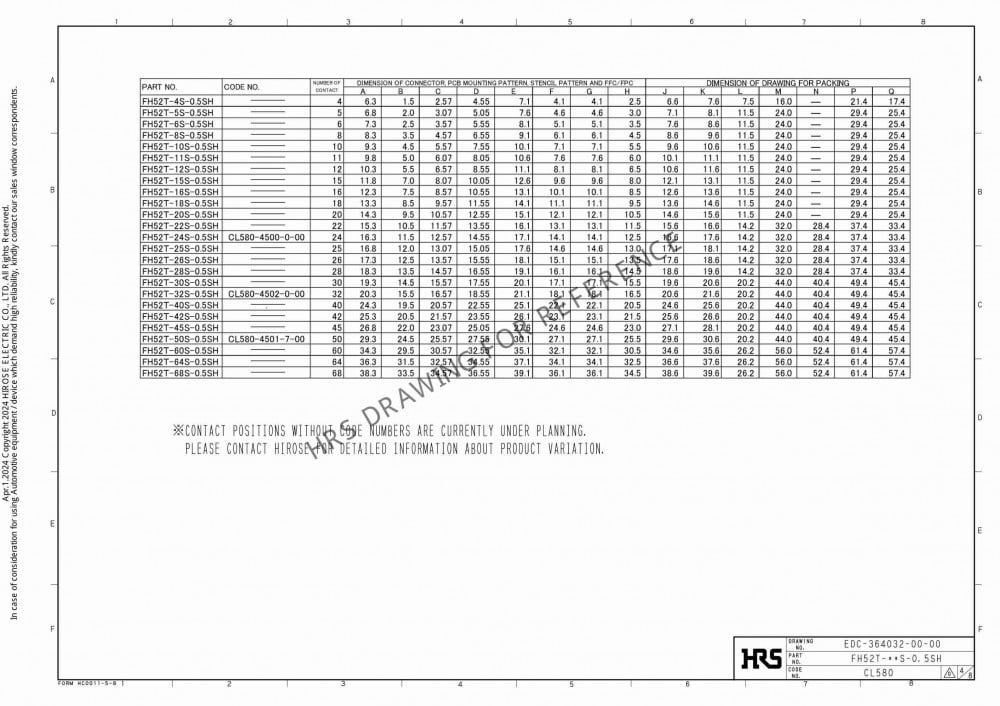 HRS FH52T technical drawing page 4