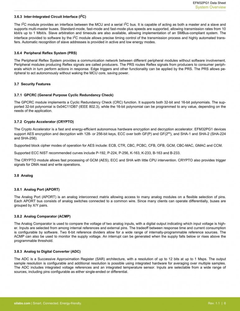 EFM32PG1 datasheet page 7