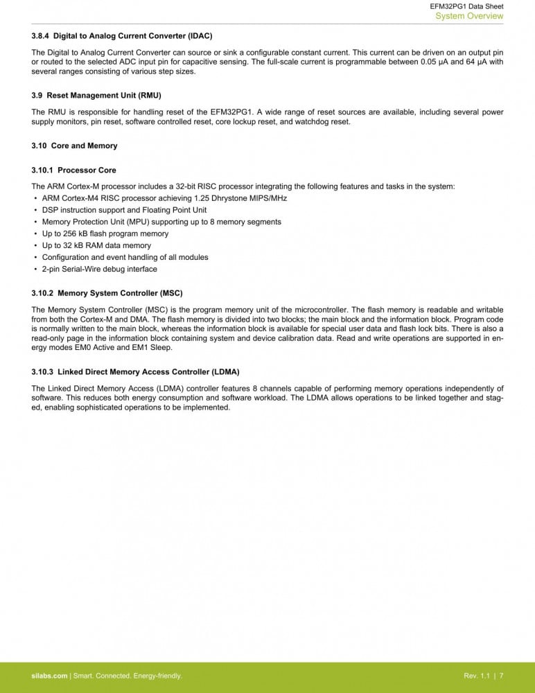 EFM32PG1 datasheet page 8