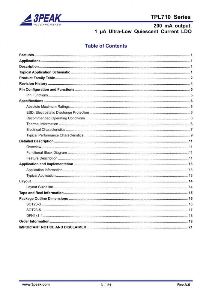 TPL710 datasheet page 3
