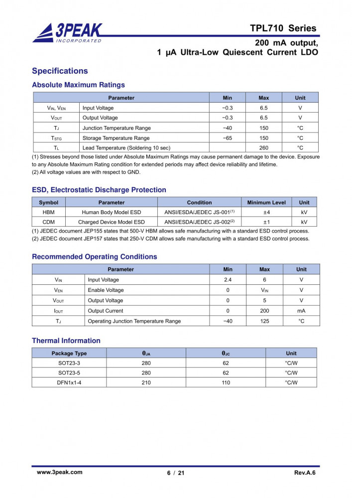 TPL710 datasheet page 6