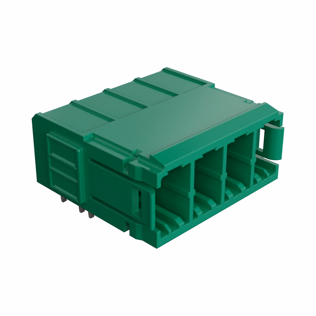 5.00mm Pitch Eurostyle 45° Angle PCB Header, Open Ends, 9 Circuits, Green