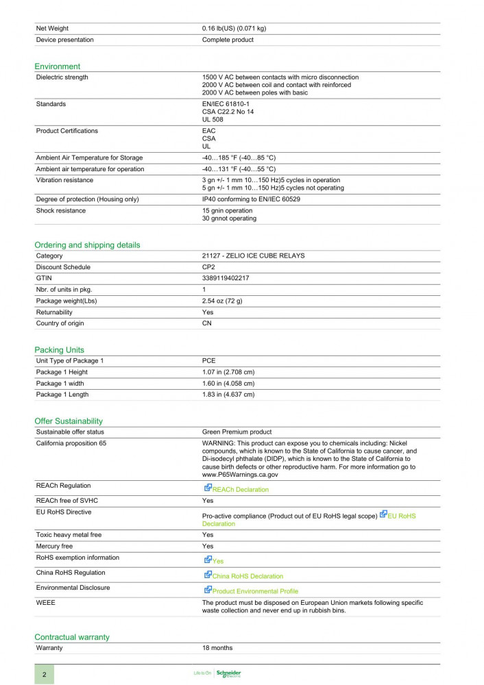RPM42BD technical document page 2