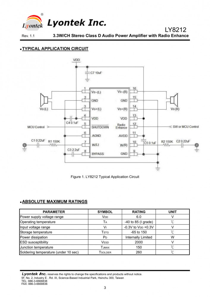 LY8212SLT datasheet page 3