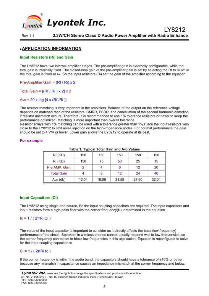 LY8212SLT datasheet page 5