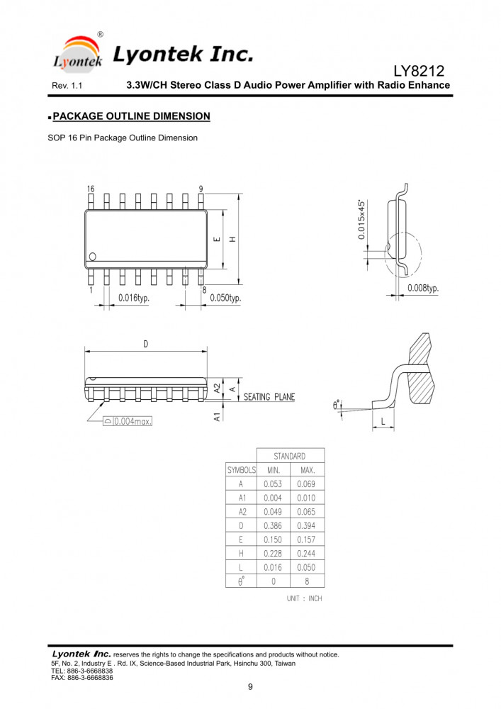 LY8212SLT datasheet page 9