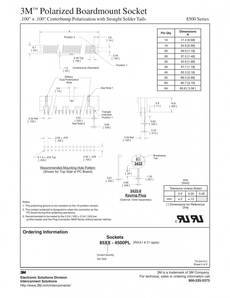 3M 8560-4500PL technical document page 2