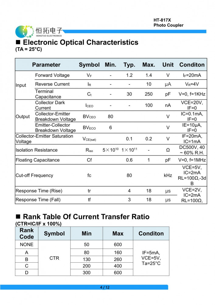 HT-817-D datasheet page 5