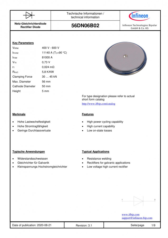 56DN06B02 technical document page 1