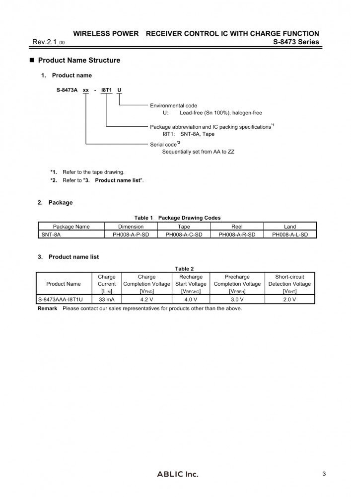 S-8473 datasheet page 3