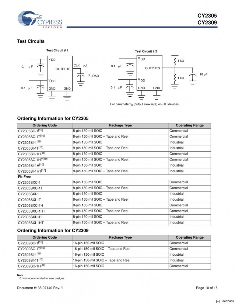 CY2309 datasheet page 10
