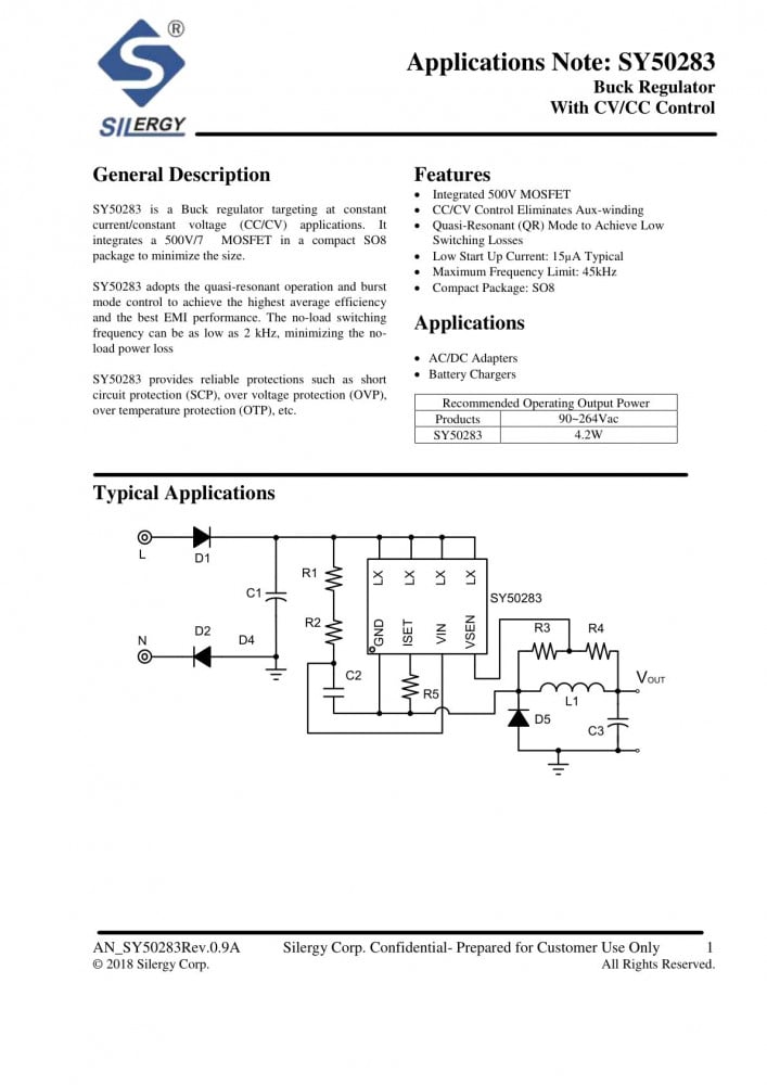 SY50283FAC datasheet page 1