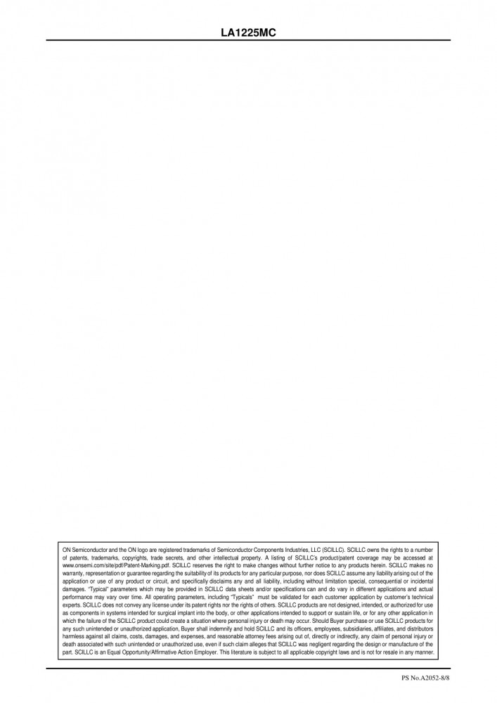 LA1225MC datasheet page 8
