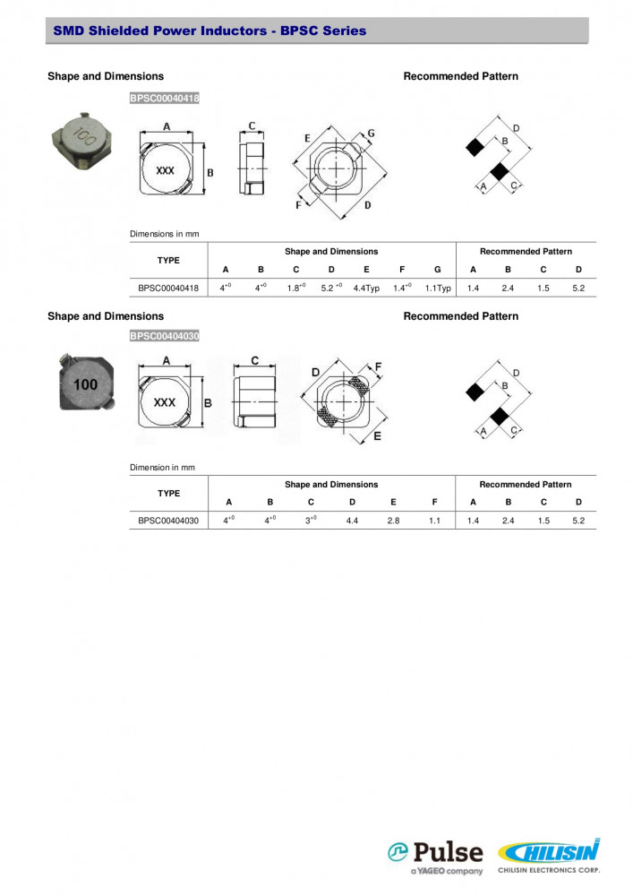 Chilisin BPSC datasheet page 2