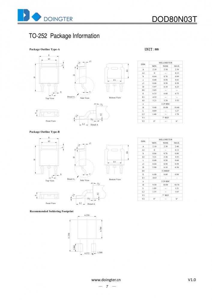 DOD80N03T datasheet page 7