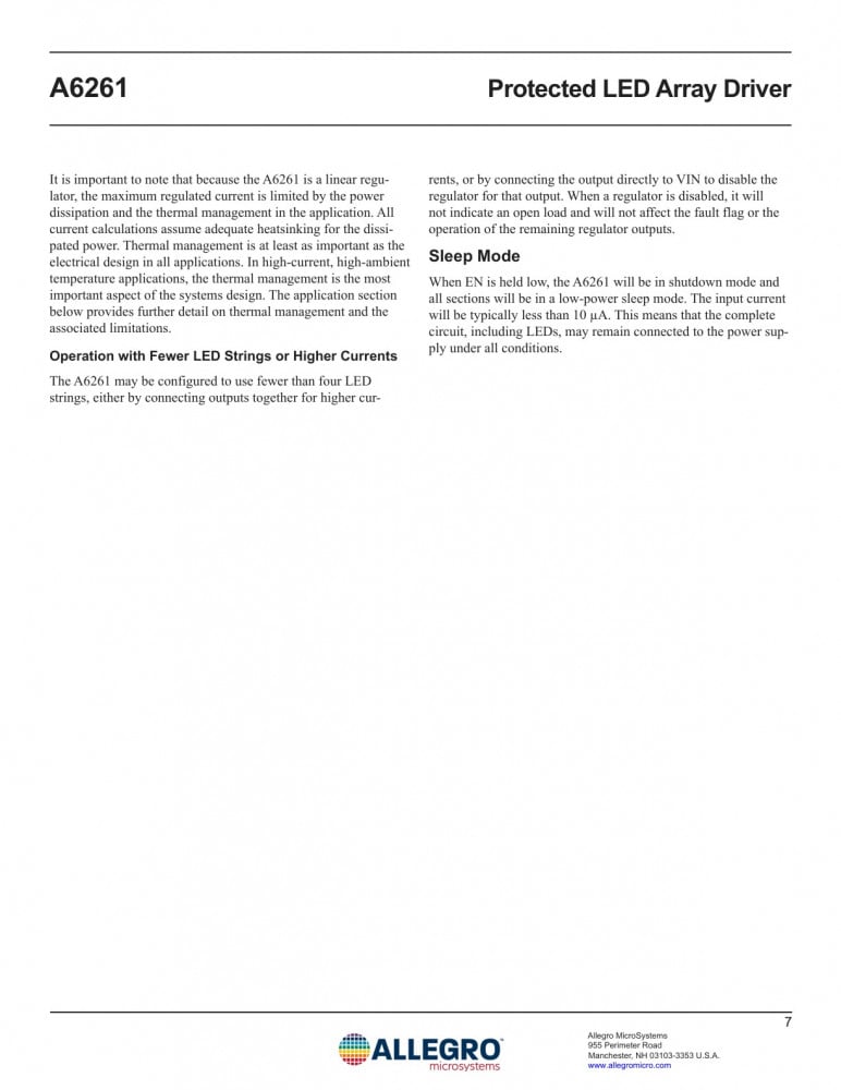 A6261 datasheet page 7