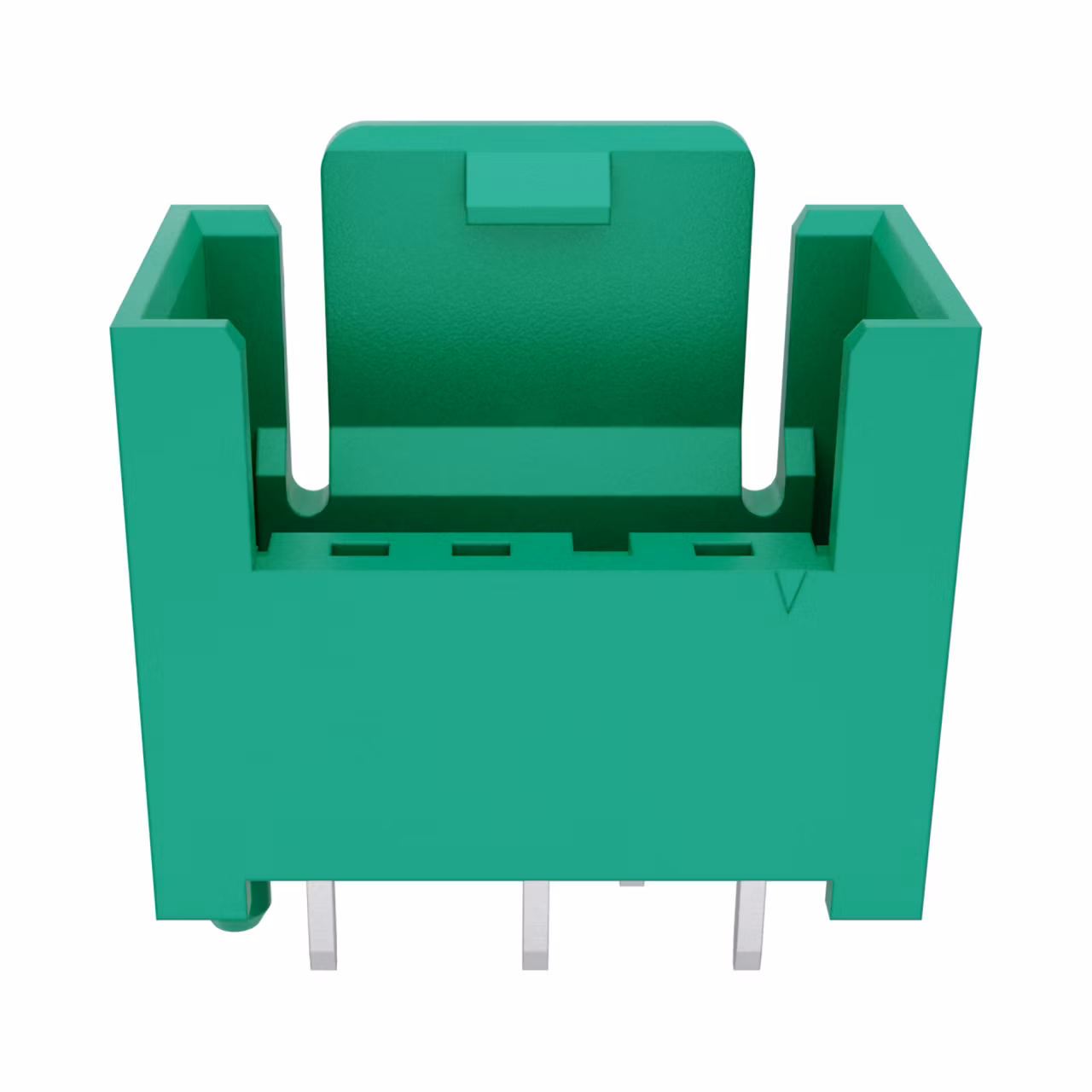 Appli-Mate RAST 2.5 Header, Vertical, 5 Circuits, Tin (Sn) Plating, Glow-Wire Capable, Positioning Keys B, D, and E Blocked, Circuit 4 Voided, with Latch, Green for sale