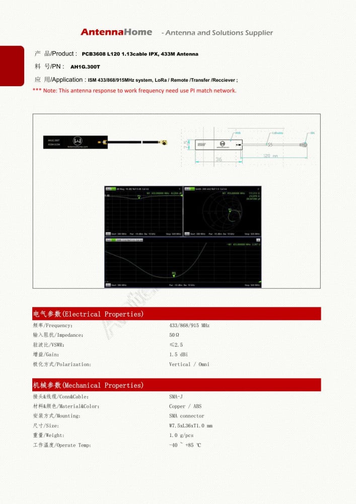 AH1G.300T product documentation page 1
