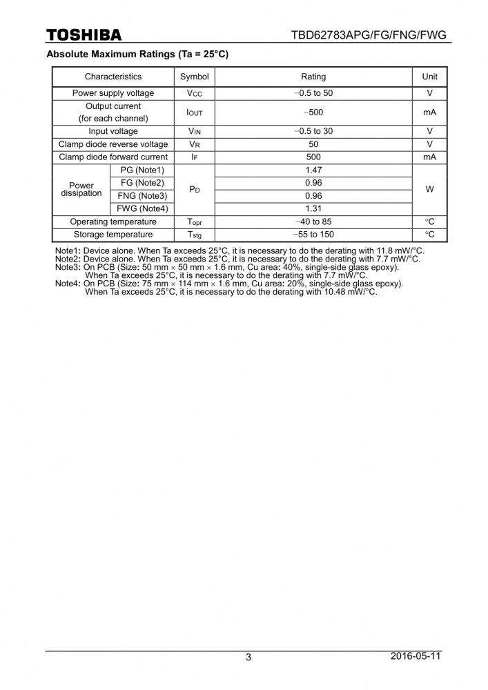 TBD62783A datasheet page 3