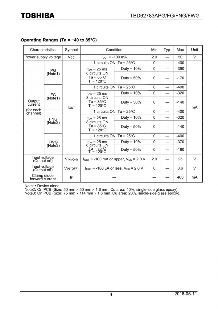 TBD62783A datasheet page 4