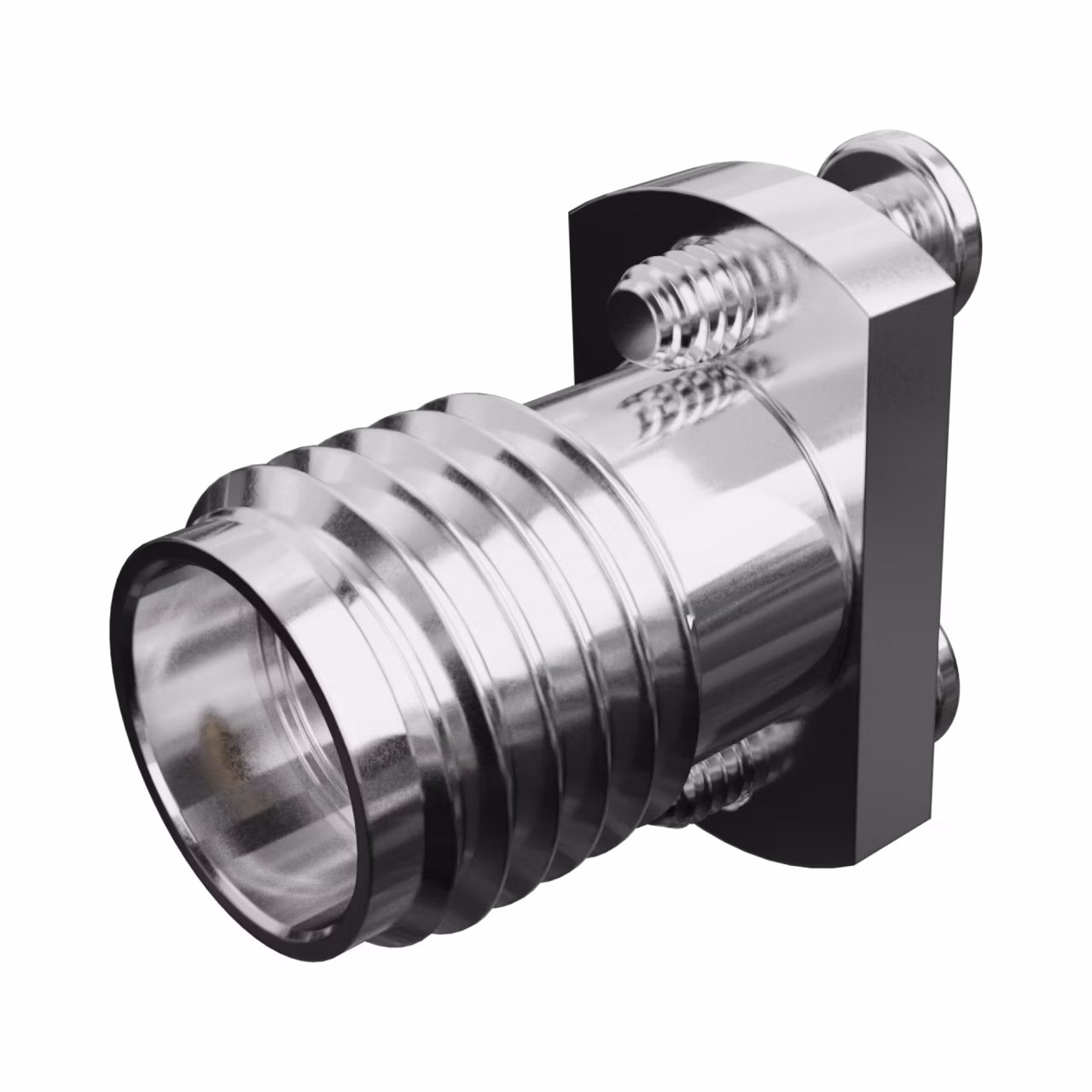 Precision Test Connector, 27 GHz SMA PCB Jack Receptacle, 2-Hole Flange Mount, Solderless Compression Contact, with Two 6.35mm Screws, 50 Ohms for sale