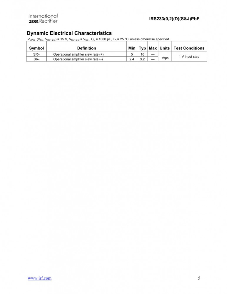 IRS2330JTRPBF datasheet page 5