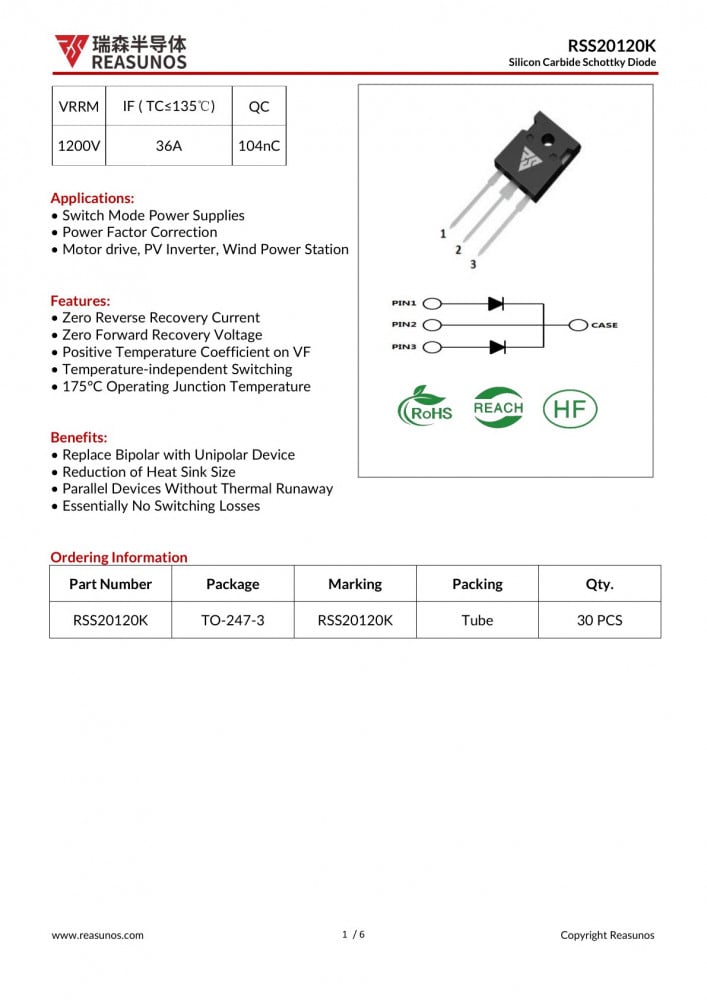 RSS20120K datasheet page 1