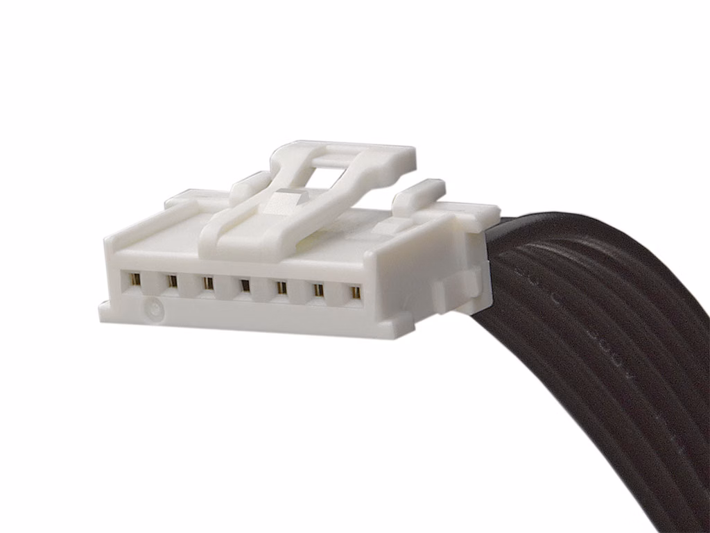 MicroClasp-to-MicroClasp Off-the-Shelf (OTS) Cable Assembly, Single Row, Tin (Sn) Plating, 450.00mm Length, 6 Circuits, White