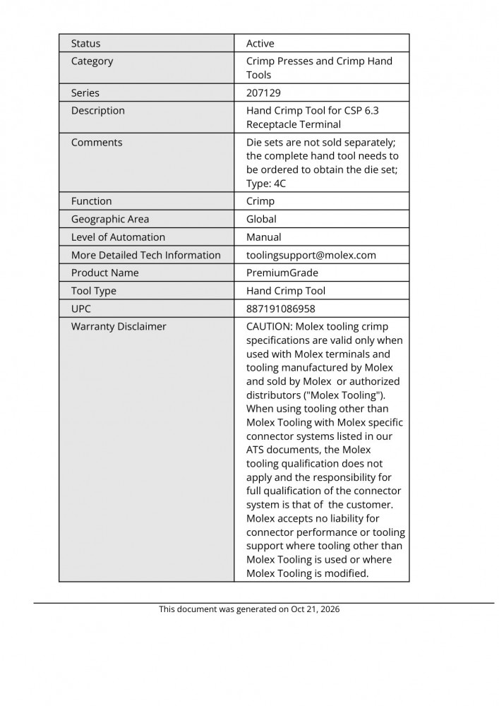 Product document page 2 for Molex 638256000