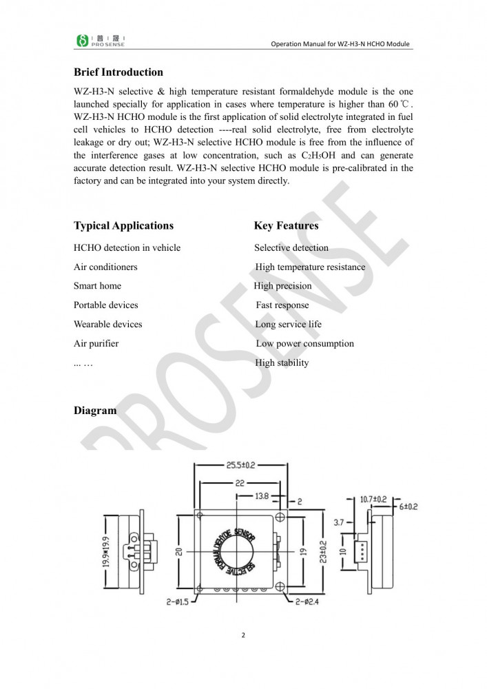 WZ-H3-N datasheet page 2