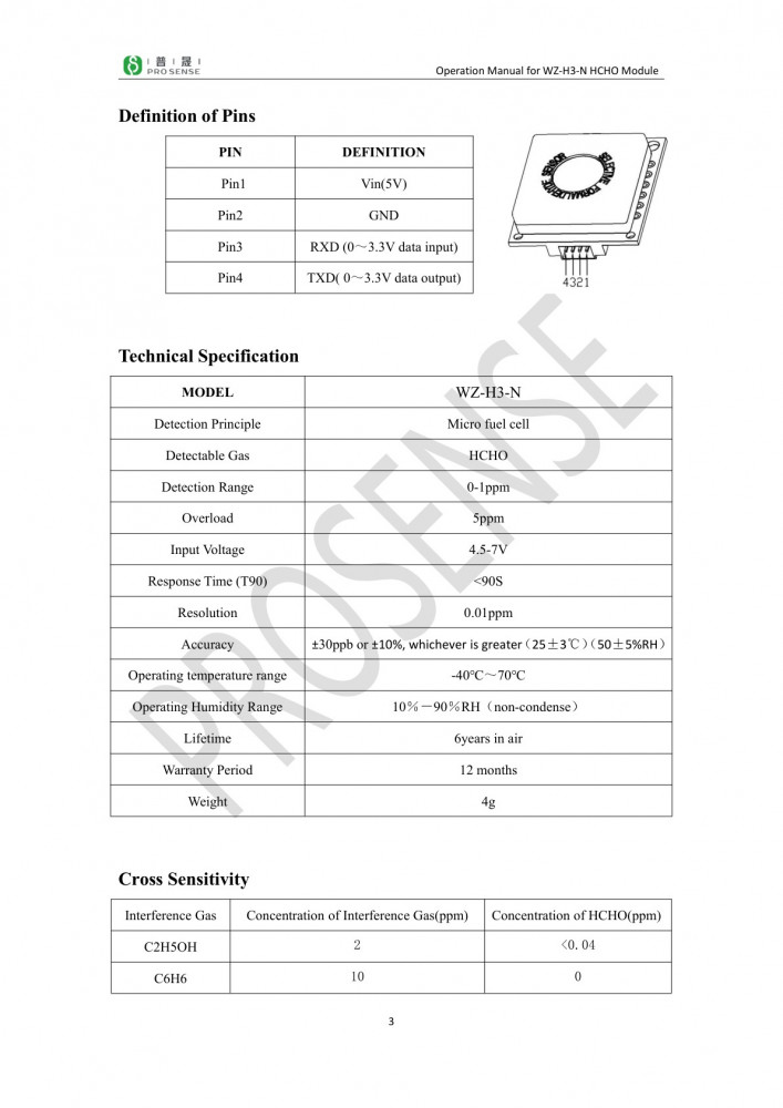 WZ-H3-N datasheet page 3