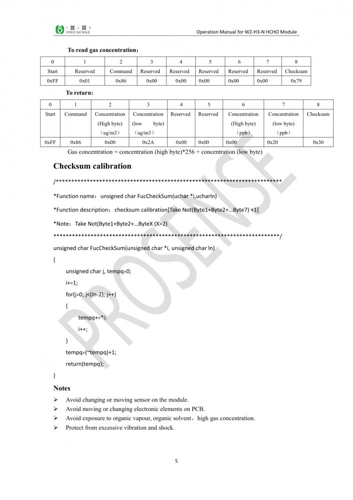 WZ-H3-N datasheet page 5