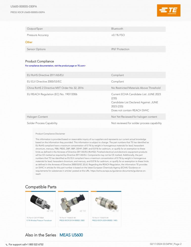 U5600 technical document page 2
