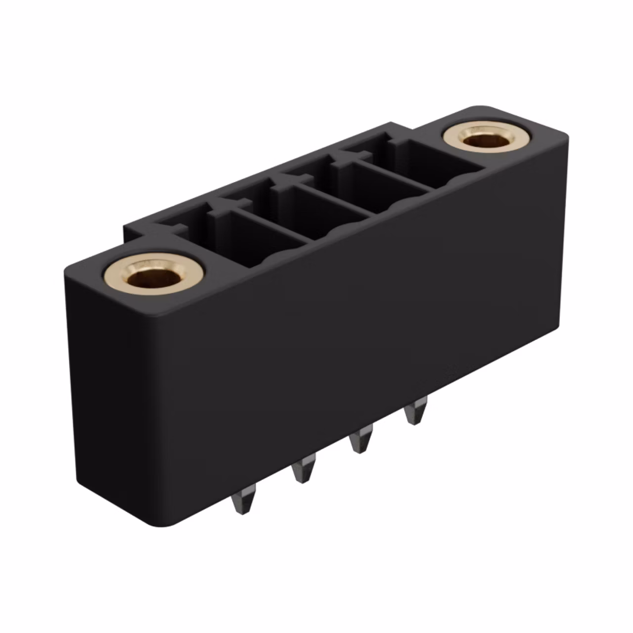 3.50mm Pitch Eurostyle Vertical PCB Header, with Threaded Retention Inserts, 4 Circuits for sale