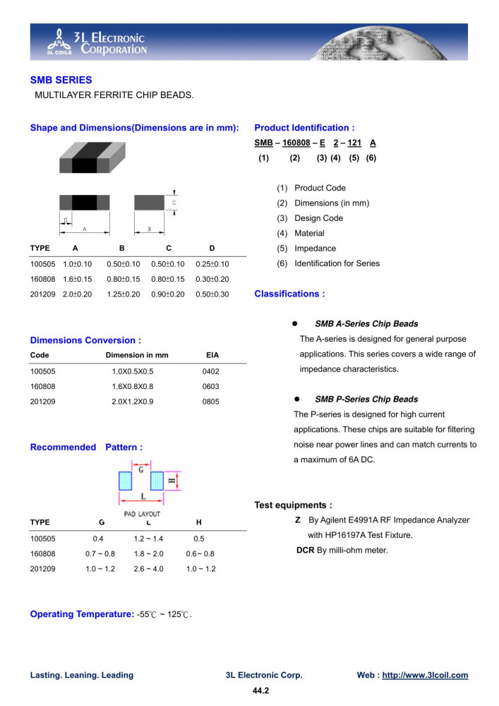 3L COILS SMB series datasheet page 2
