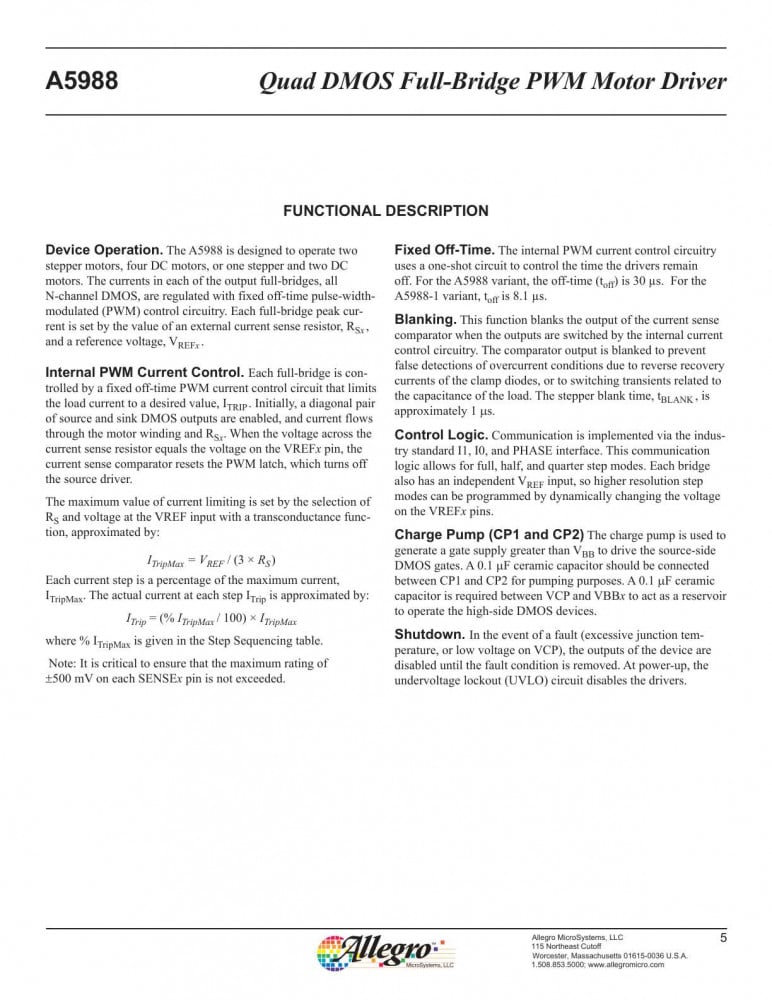 A5988 datasheet page 5