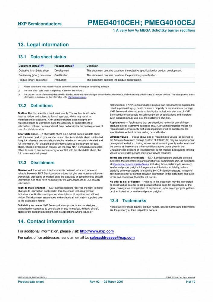 PMEG4010CEJ datasheet page 9