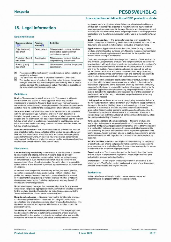PESD5V0U1BL-QYL datasheet page 10