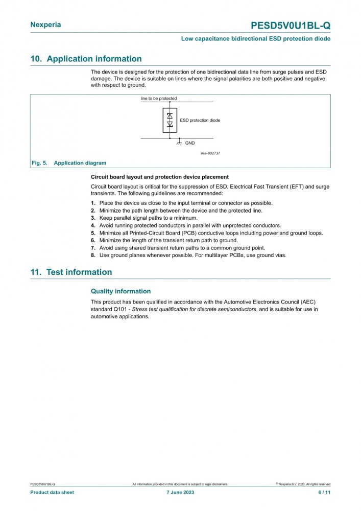 PESD5V0U1BL-QYL datasheet page 6